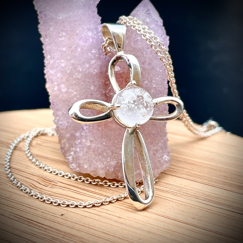 Memorial Ribbon Cross Pendant – Glash Designs